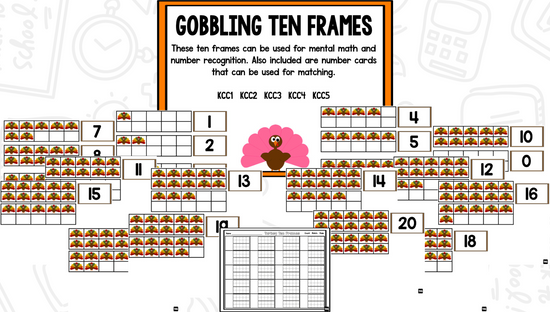Thanksgiving Math and Literacy Centers – The Kindergarten Smorgasboard ...