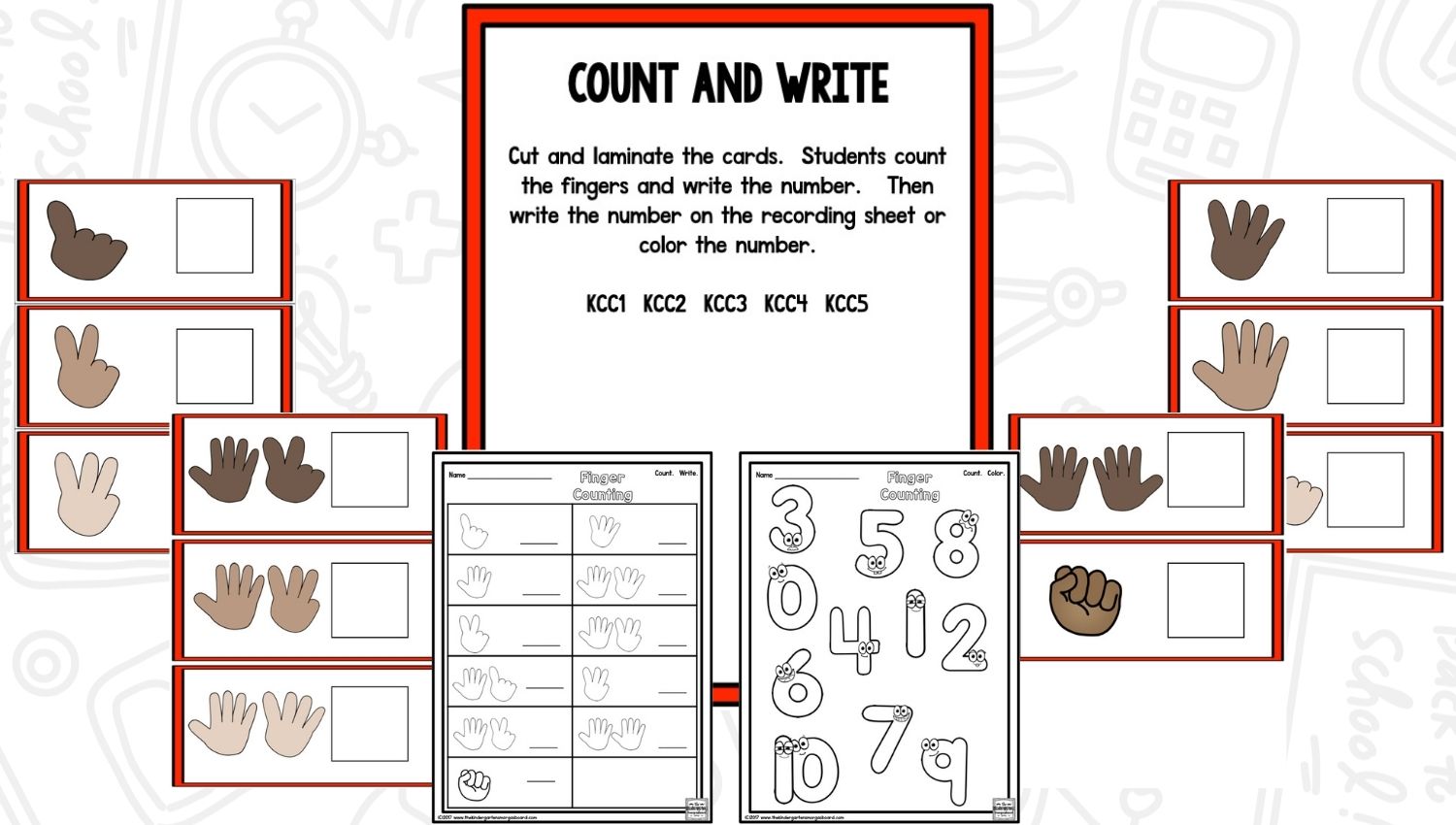 Finger Counting to 10 with Matching Posters – The Kindergarten ...