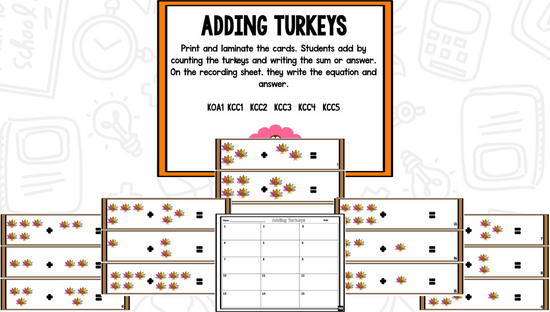 Thanksgiving Math and Literacy Centers – The Kindergarten Smorgasboard ...
