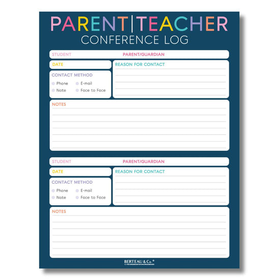 Notepad - Parent / Teacher Conference Log – The Kindergarten ...