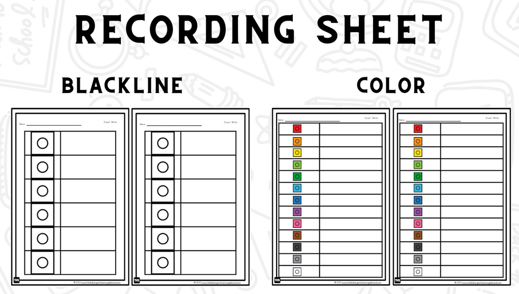 Build It Up! August/Back To School Pattern Block and Counting Cube Mat ...