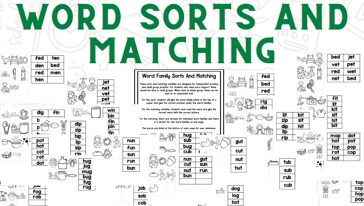 Word Family Bootcamp (No Theme) – The Kindergarten Smorgasboard Online ...