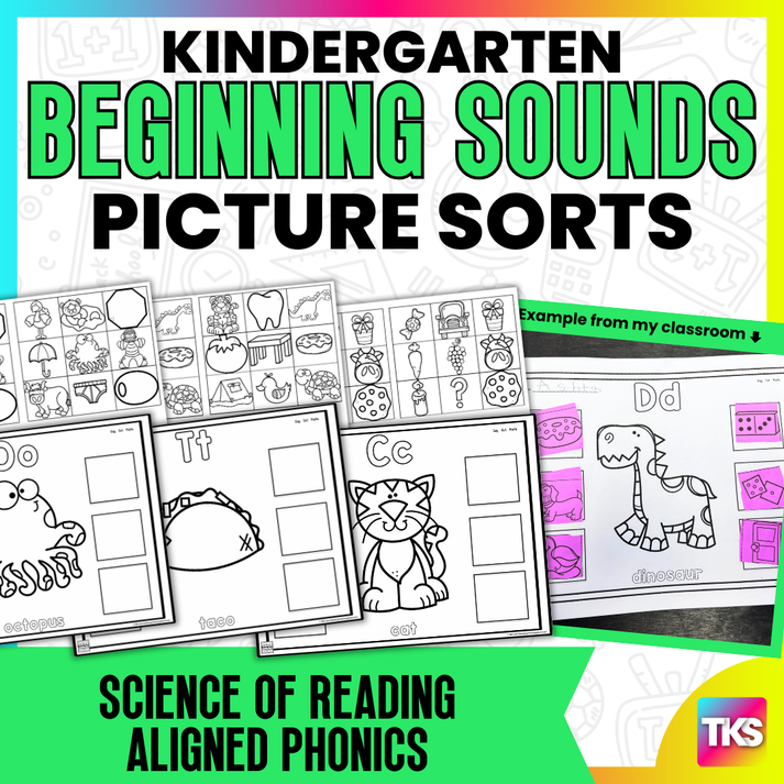 Beginning Sounds Picture Sorts – The Kindergarten Smorgasboard Online Store