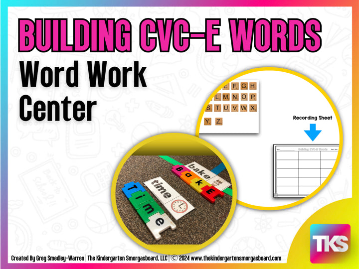 Building CVC-E Words – The Kindergarten Smorgasboard Online Store