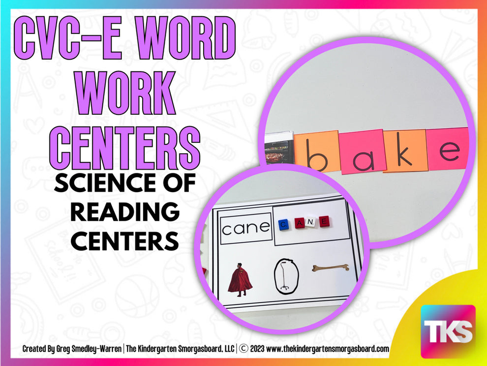 CVC-E Word Centers – The Kindergarten Smorgasboard Online Store