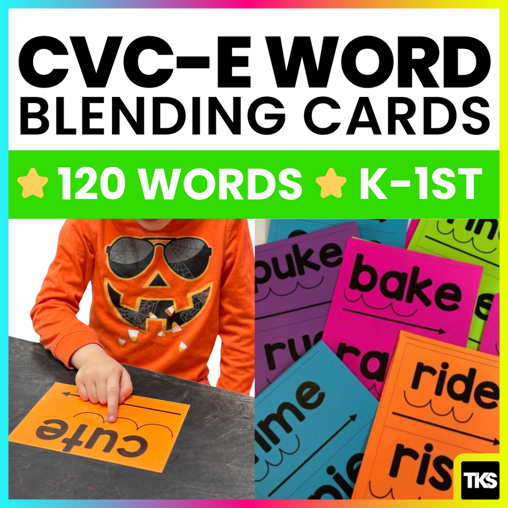 CVC-E Word Blending Cards – The Kindergarten Smorgasboard Online Store