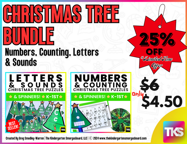 Christmas Tree Puzzles Letters, Sounds, Numbers & Counting + Recording ...