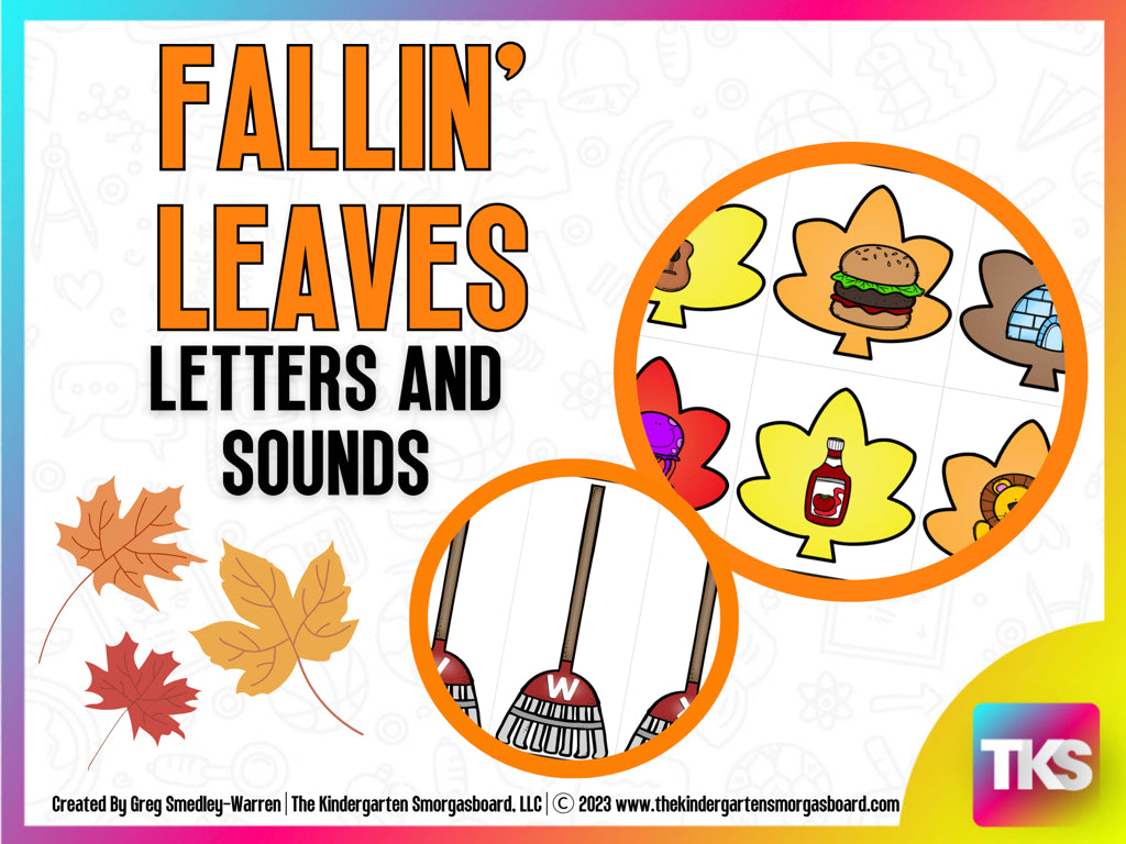 Falling Leaves Letters & Sounds Centers – The Kindergarten Smorgasboard ...