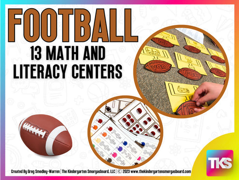 Football Math and Literacy Centers – The Kindergarten Smorgasboard ...