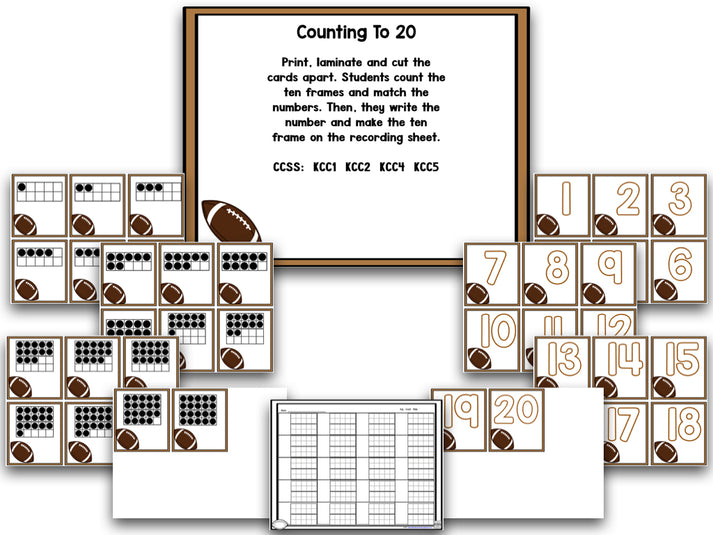 Football Math and Literacy Centers – The Kindergarten Smorgasboard ...