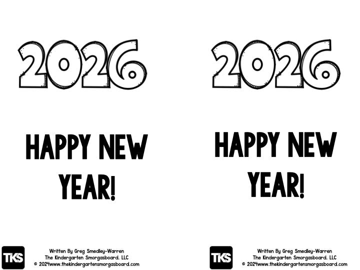 New Year's Emergent Reader – The Kindergarten Smorgasboard Online Store