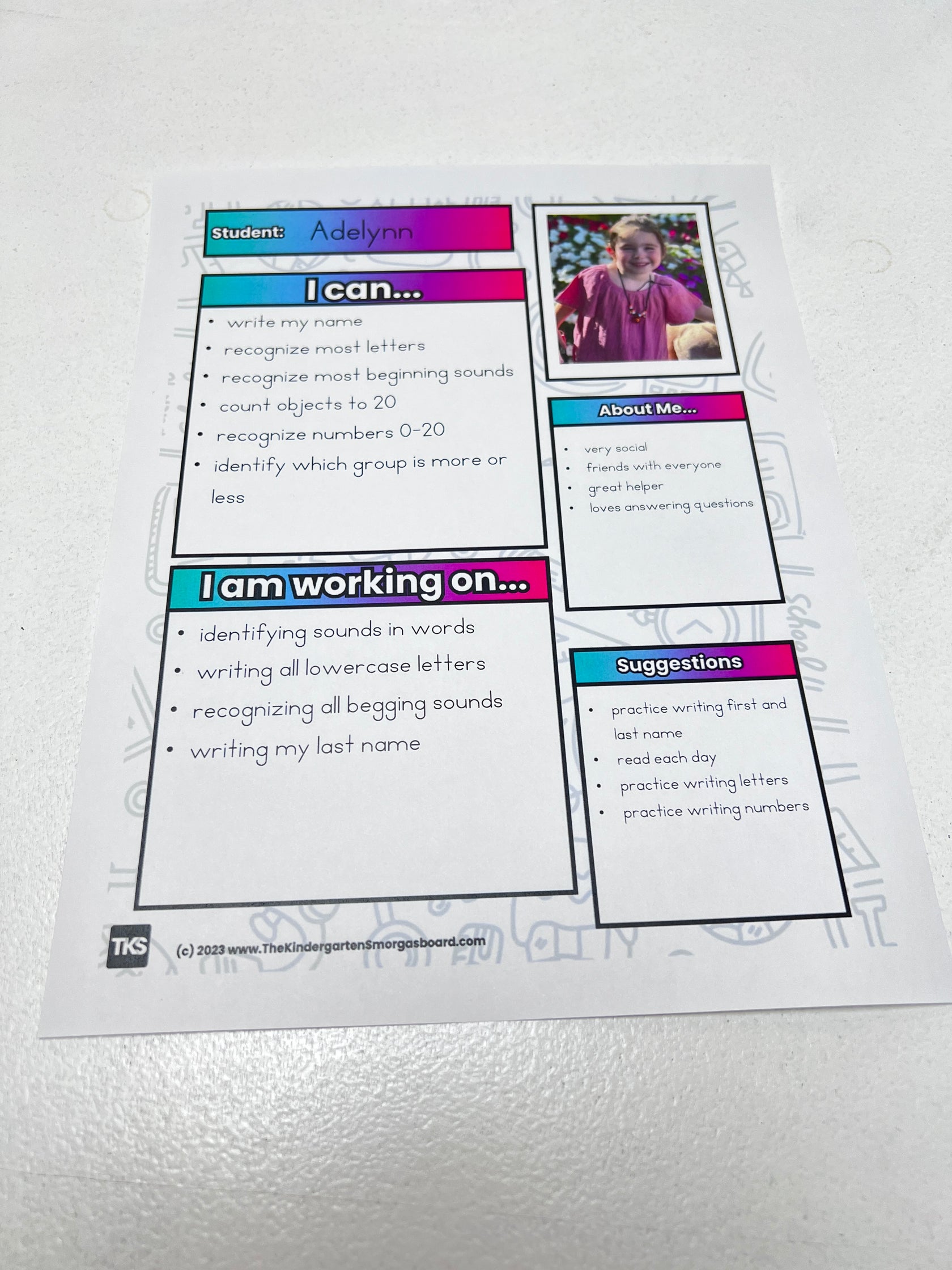 Parent Conference Forms – The Kindergarten Smorgasboard Online Store