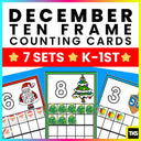 December Ten Frame Cards – The Kindergarten Smorgasboard Online Store