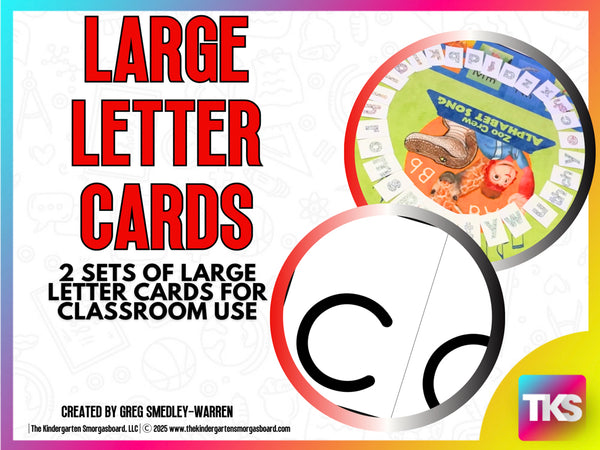 Large Letter Cards for Phonics Lessons – The Kindergarten Smorgasboard ...