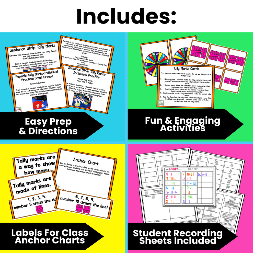 Math It Up! Tally Marks – The Kindergarten Smorgasboard Online Store