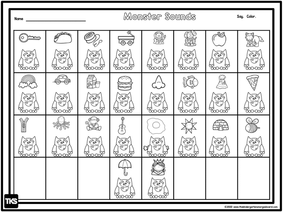 Monster Mash Letter Recognition FREEBIE! – The Kindergarten ...