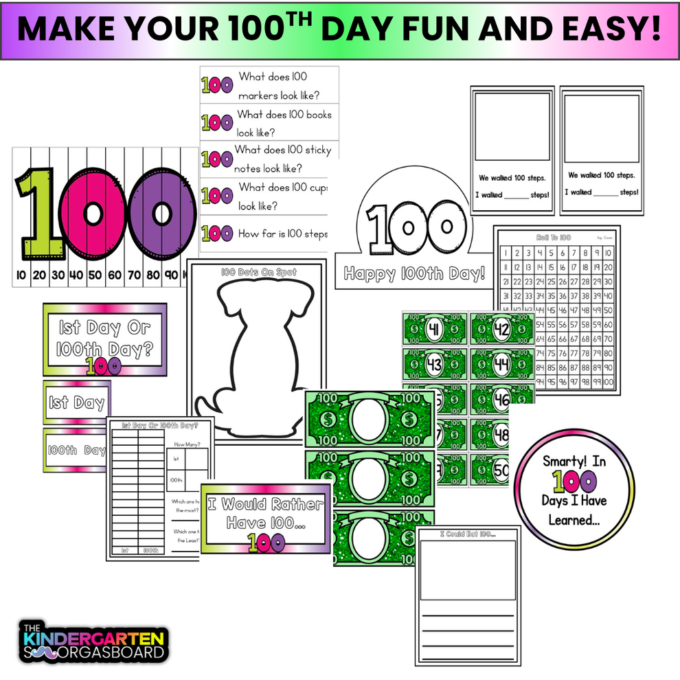 100th Day Activities! 100th Day of School Activities – The Kindergarten ...