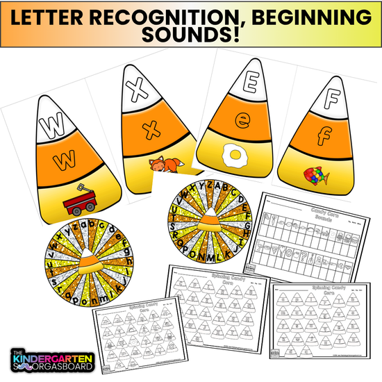 Candy Corn Letters and Sounds – The Kindergarten Smorgasboard Online Store