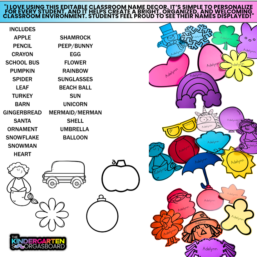 Editable Classroom Decor | Student Name Decor | Bulletin Board | Door ...