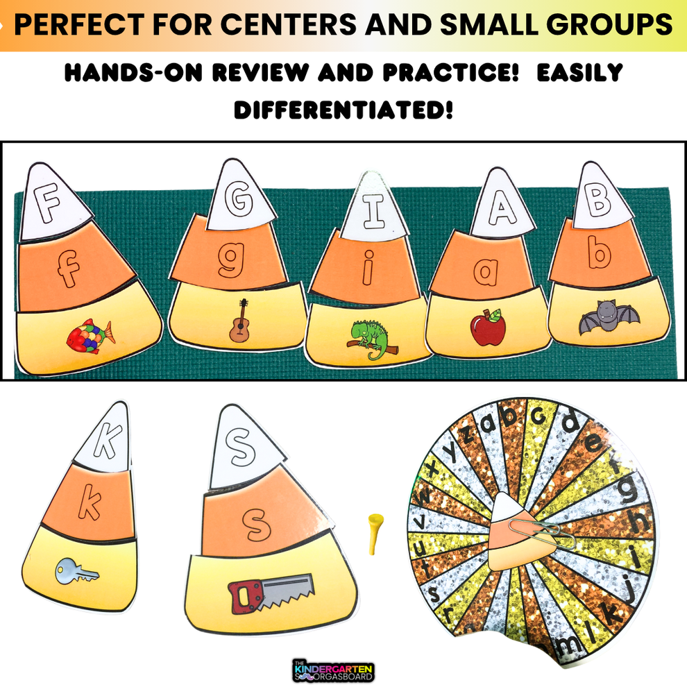 Candy Corn Letters and Sounds – The Kindergarten Smorgasboard Online Store