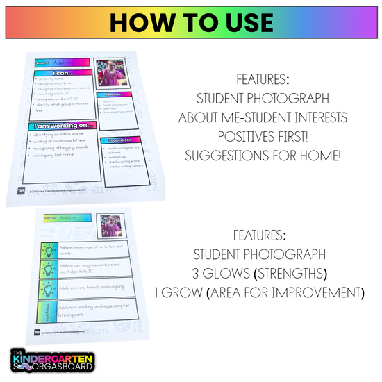 Parent Teacher Conference Forms: Editable Forms – The Kindergarten ...