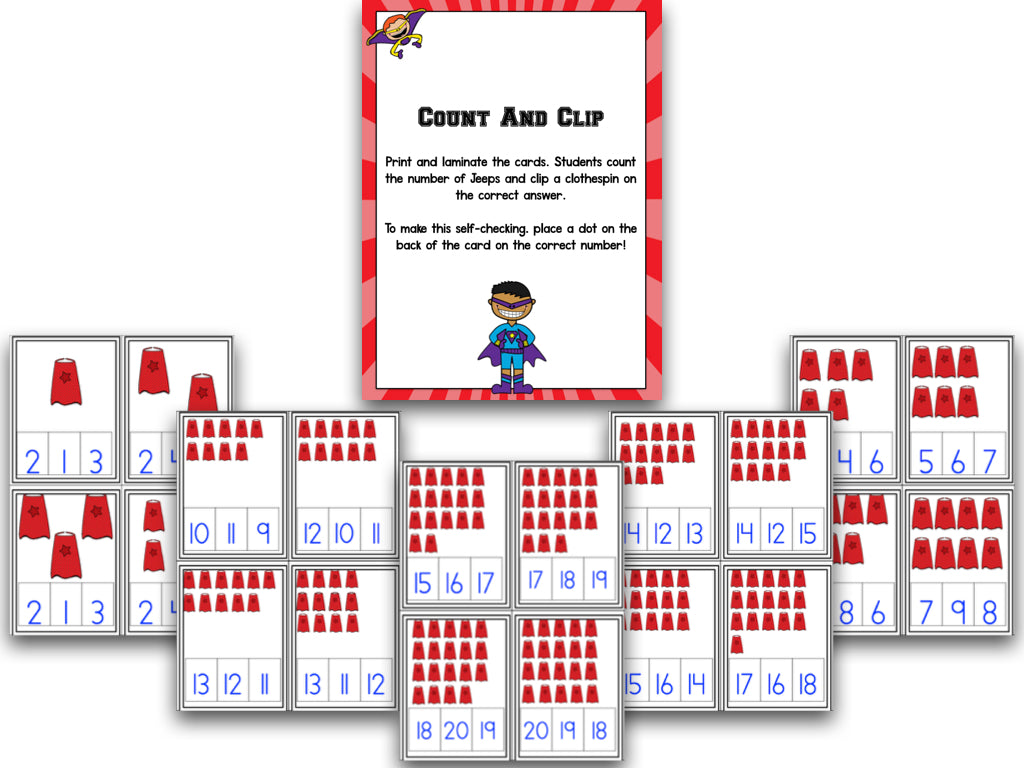 Number Bootcamp: Numbers and Counting 1-20 (Superhero Theme) – The ...