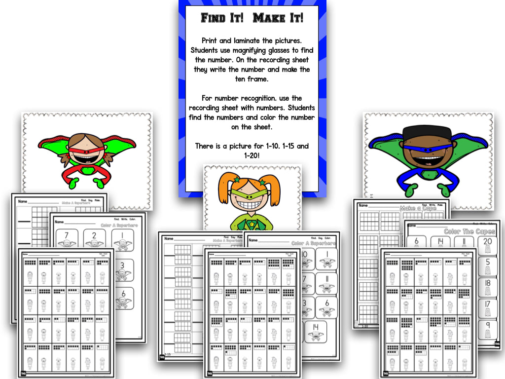 Number Bootcamp: Numbers and Counting 1-20 (Superhero Theme) – The ...