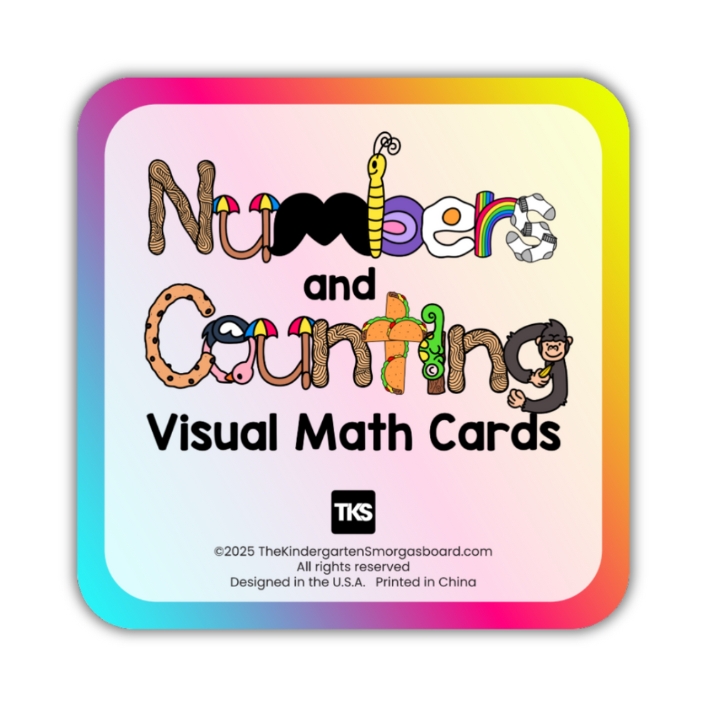 Numbers and Counting Visual Math Cards Set – The Kindergarten ...