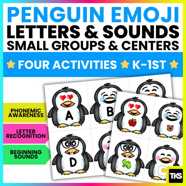 Penguin Emoji Letters & Sounds – The Kindergarten Smorgasboard Online Store