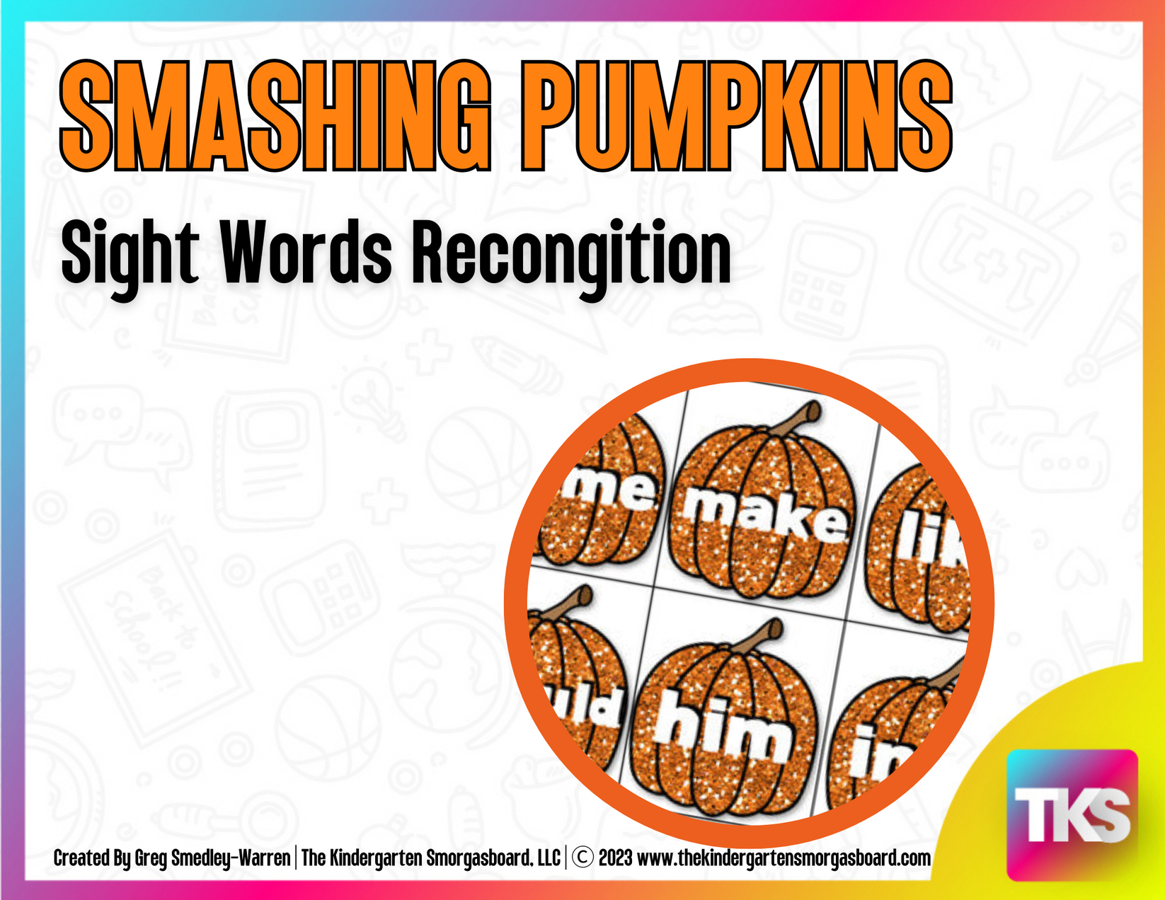 Smashing Pumpkins! Editable Sight Words Game – The Kindergarten ...