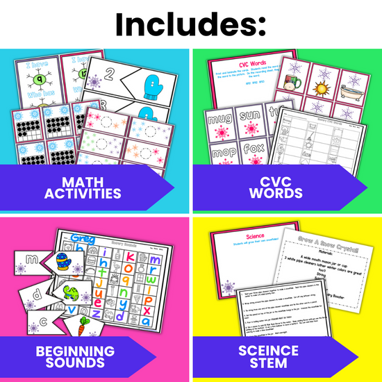 Snow! A Winter Math and Literacy Unit – The Kindergarten Smorgasboard ...