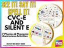 See It! Say it! Spell It! CVCE Words Phonics & Phonemic Awareness Acti ...