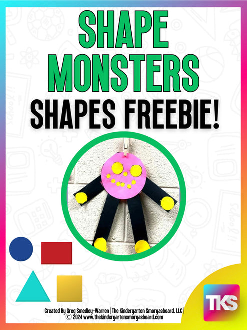 Shape Monsters Freebie – The Kindergarten Smorgasboard Online Store