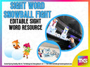 Sight Word Editable Snowball Fight! – The Kindergarten Smorgasboard ...