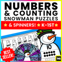 Snowman Numbers & Counting - Puzzles & Spinners – The Kindergarten ...