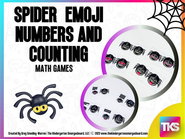 Spider Emoji Numbers & Counting – The Kindergarten Smorgasboard Online ...