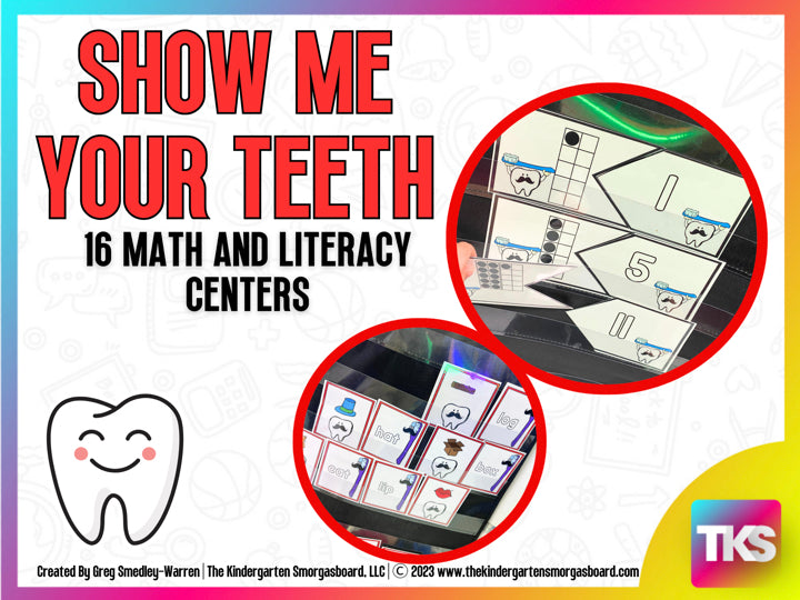 Teeth! Math and Literacy Centers – The Kindergarten Smorgasboard Online ...