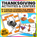 Thanksgiving: A Research and Writing Project PLUS Centers! – The ...