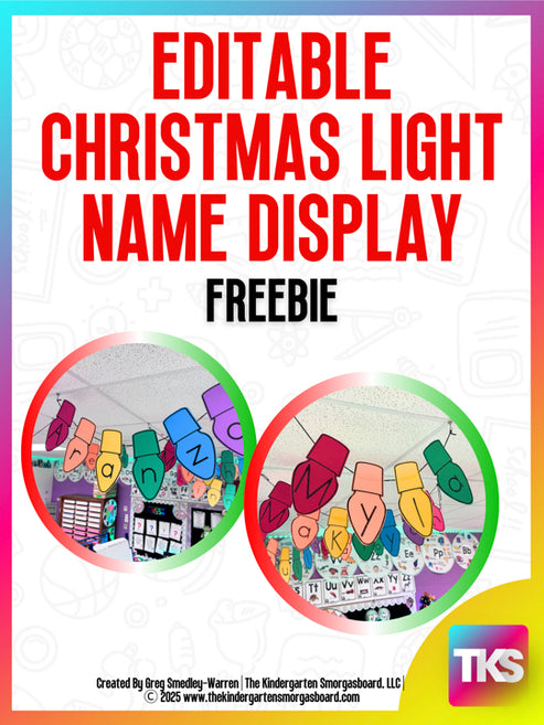 Christmas Lights Name Display – The Kindergarten Smorgasboard Online Store