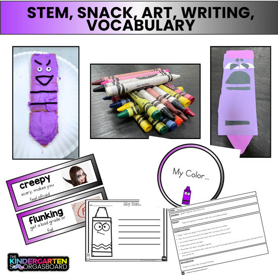 Creepy Crayon Read Aloud Activities | October Comprehension Lessons ...