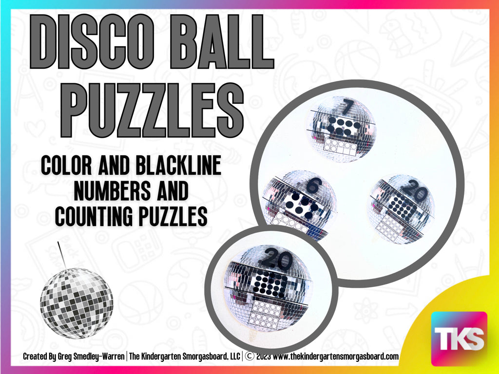 Disco Ball Numbers & Counting Puzzles – The Kindergarten Smorgasboard ...