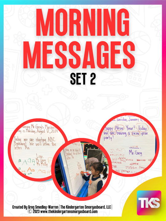 Morning Messages: Set 2 – The Kindergarten Smorgasboard Online Store