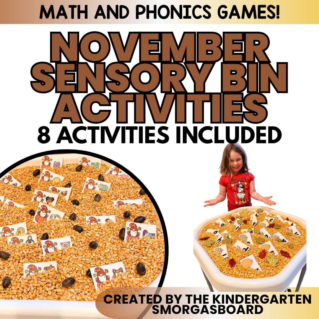 Kindergarten Sensory Bin Activities: November, Fall And Thanksgiving ...