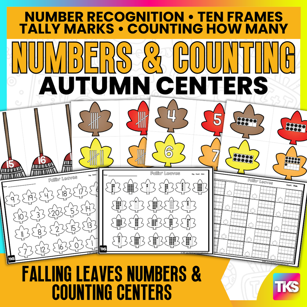 Falling Leaves Numbers & Counting – The Kindergarten Smorgasboard ...
