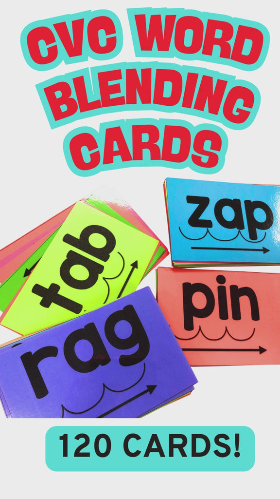 CVC Word Blending Cards – The Kindergarten Smorgasboard Online Store
