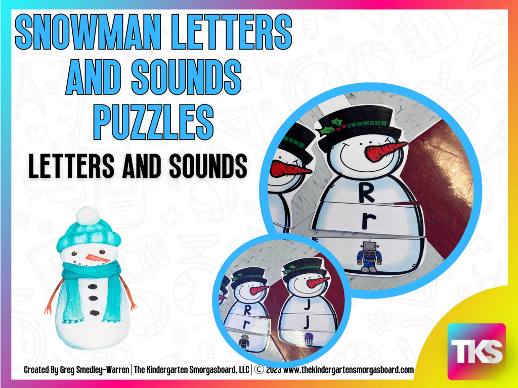 Snowman Letters & Sounds - Puzzles & Spinners – The Kindergarten ...