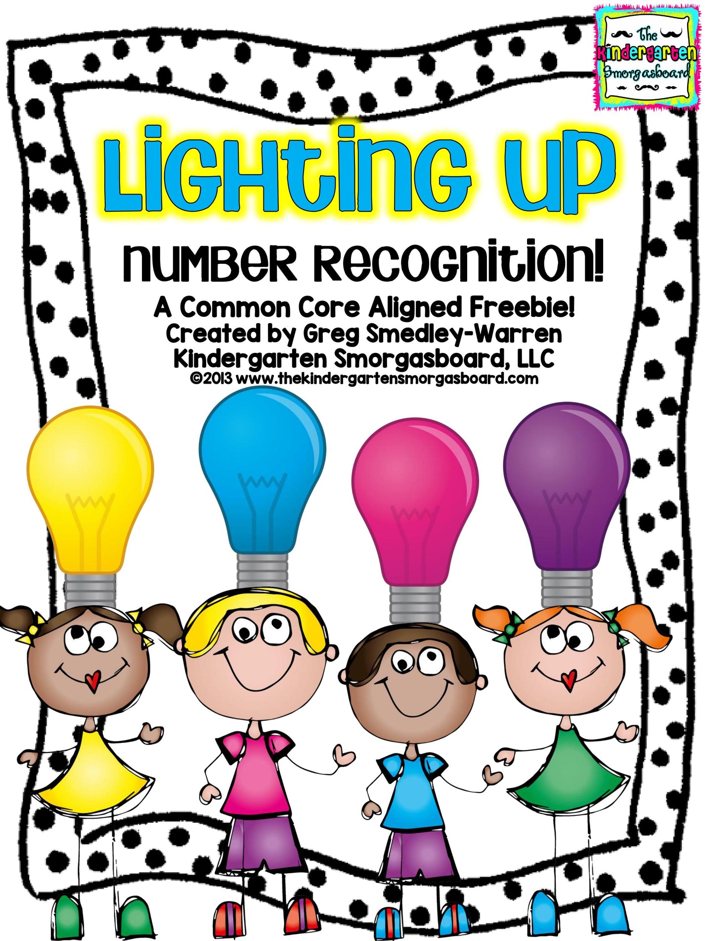 Lighting Up Number Recognition FREEBIE! – The Kindergarten Smorgasboard ...