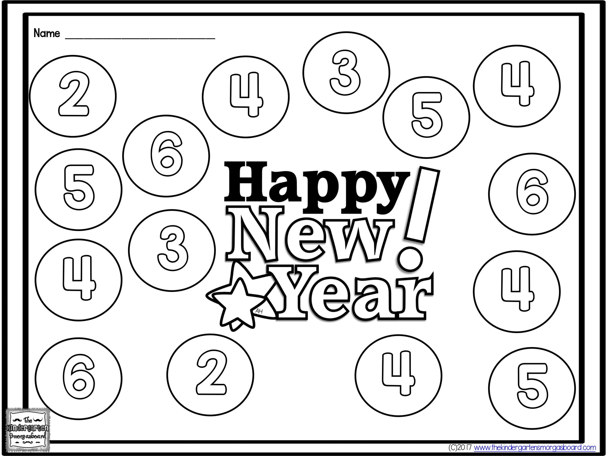 New Year's Roll and Color FREEBIE! – The Kindergarten Smorgasboard ...