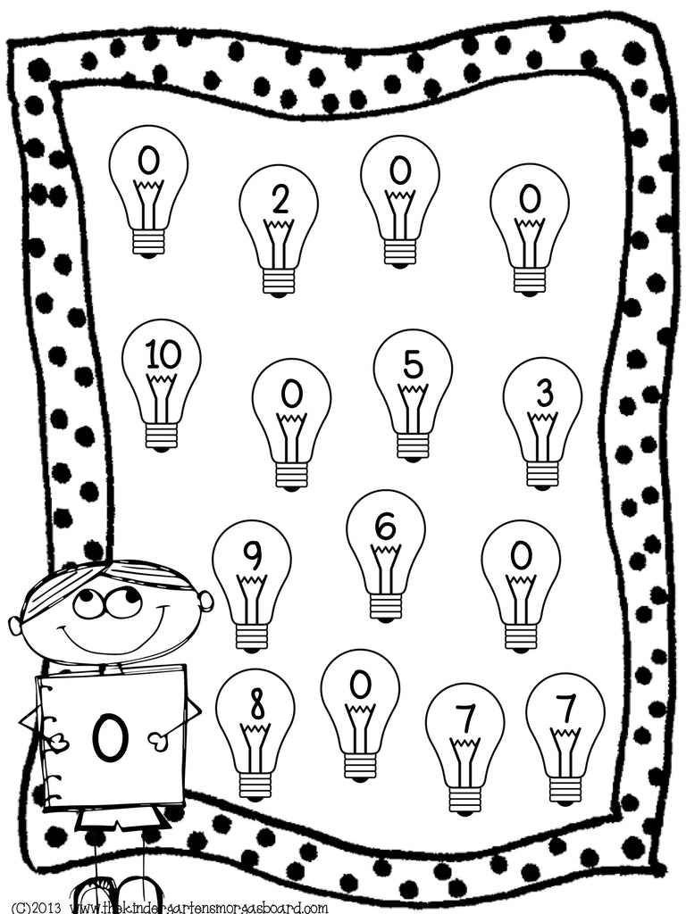 Lighting Up Number Recognition FREEBIE! – The Kindergarten Smorgasboard ...