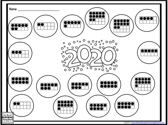 New Year's Roll and Color FREEBIE! – The Kindergarten Smorgasboard ...